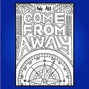 Coloring Broadway - Come from Away Inspired Coloring Pages (Set of 4) “Me & The Sky” Collection, Broadway Musical Merchandise, Ideal Gift for a Broadway Theater Lover
