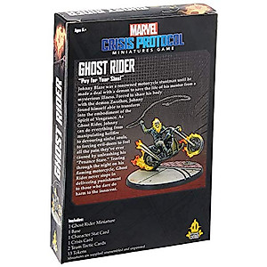 Marvel Crisis Protocol Ghost Rider CHARACTER PACK | Miniatures Battle Game | Strategy Game for Adults and Teens | Ages 14+ | 2 Players | Avg. Playtime 90 Minutes | Made by Atomic Mass Games
