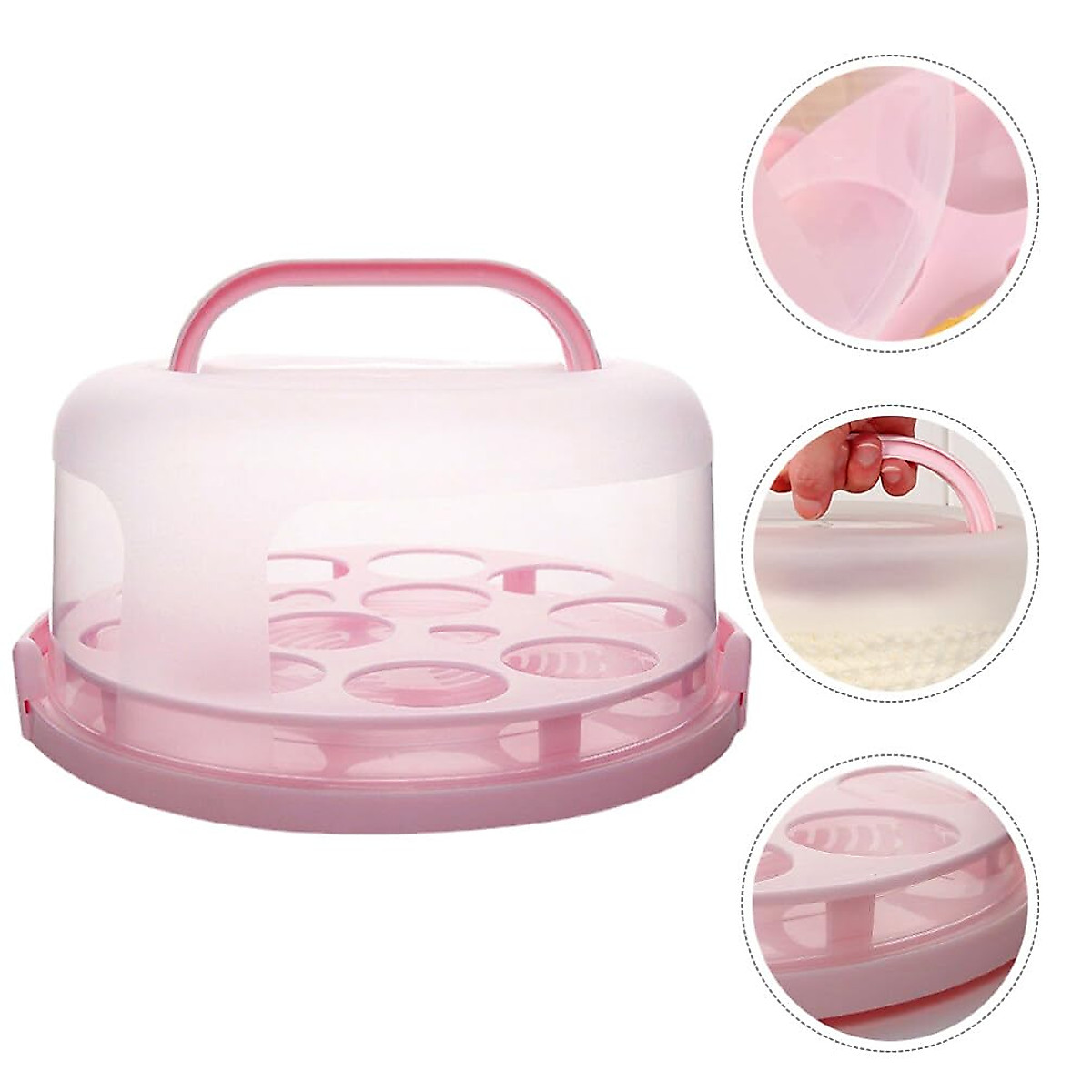 UPKOCH Clear Cake Carrier Cake Container Birthday Cake Case Cake Carrying Case Handheld Cake Case 10 Inch Cake Carrier Multi-function Cake Case Round Cake Carrier Cake Packing Holder