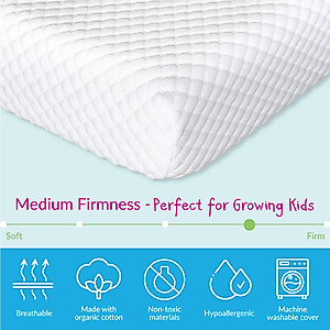 Max & Lily Two Pack 5 Inch Twin Memory Foam Mattress with Breathable, Washable Cotton Cover