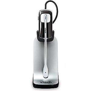 VTech Connect to Cell DS6771-3 DECT 6.0 Cordless Phone - Black, Silver, 6.9" x 4" x 6.6" & Accesssory Cordless Headset