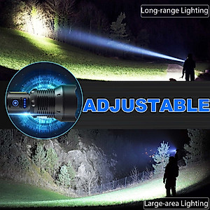 Cinlinso Flashlights High Lumens Rechargeable, 990,000 Lumens Super Bright Led Flash Light, 7 Modes with COB Light, IPX6 Waterproof, Handheld Powerful Flashlight for hu∩ting, Camping, Emerge∩cies