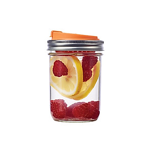 Jarware Fruit Infusion Lid for Wide Mouth Mason Jars, Orange