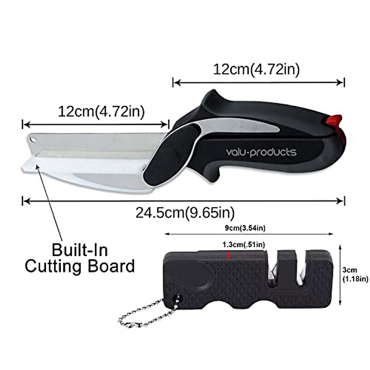 Vegetable Slicer Cutter - Produce Chopper Fruit Cutter - Smart Cutting Board And Knife Set Kitchen Slicer - Vegetable Chopper Veggie Cutter - Multiple Purpose Vegetable Slicer - Clever Smart Cutter