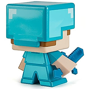 Mattel Minecraft 2021 Special Edition Figure – Large-Sized Steve in Diamond Armor for Minecraft Live Festival, Action Toy for Kids Ages 6 Years and Older