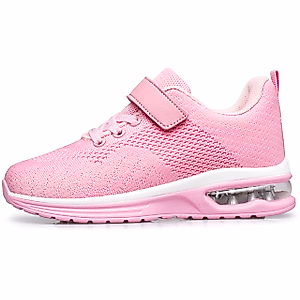 Anlarach Kids Toddler Shoes Boys Girls Athletic Running Shoes Air Cushion Sneakers for Toddler 7 Pink