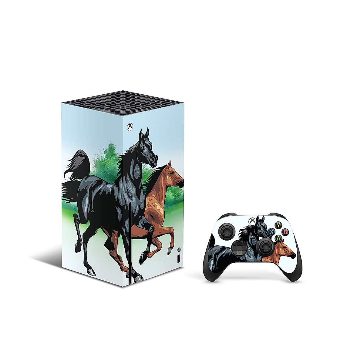 ZOOMHITSKINS Compatible with X1 Series X, Horses, Durable, Bubble-free, Made in The USA