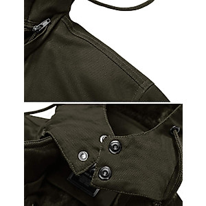 EKLENTSON Mens Windbreakers Jacket Ski Casual Jacket Bomber Cotton Cargo Jacket Men