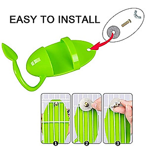 2pcs Plastic Pet Bird Cuttlebone Holder Food Holder, Cuddle Bone Feeding Racks, Cuttlebone Holder for Cockatiels Parakeets Budgies Finches Green