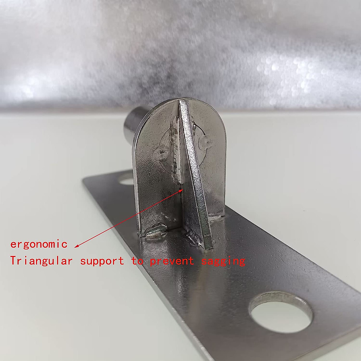 MATIHAY 2 Pack Wall Mount Flat Back Gate Hinges,Outdoor Chain Link Fence Gate Hinges,Heavy Duty Stainless Steel Wall Plate Hinges,Wood Fence Link Gate Hinges(Screws Not Included)