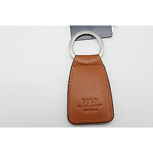 Polo Ralph Lauren Multi-Color Big Pony Key Chain Fob Leather Tan