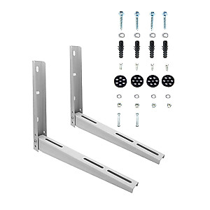 LBG Products Universal Heavy Duty Outdoor Wall Mounting Bracket for Ductless Mini Split Air Conditioner Condenser Unit,Heat Pump Systems, Support up to 350lbs( 9000-36000BTU)