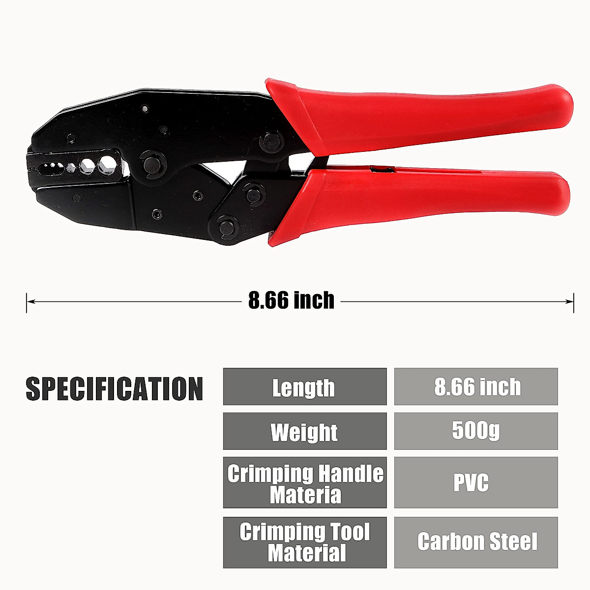 TLS.eagle BNC RG58 Plug Crimp Connector and Striping Crimp Tool for RG58/RG59/RG6 10 Pack Red