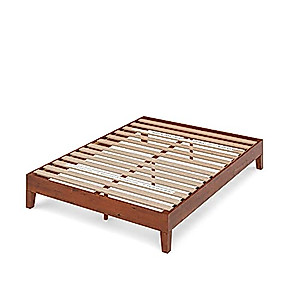 ZINUS Wen Deluxe Wood Platform Bed Frame / Solid Foundation / Wooden Slat Support / No Box Spring Needed / Easy Assembly, Queen