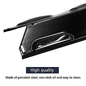 Hongso 14 15/16 Inch Porcelain Steel Grill Heat Shield Replacement for Gas Grill Charbroil 640-01303702-3, Kenmore 146.16132110, 146.16133110, 146.16142210 Gas Grill Models, Set of 6 (PPF2216)