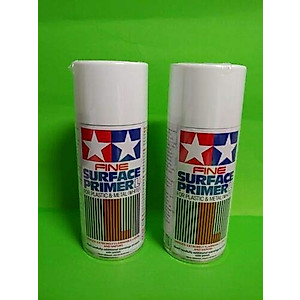 2 Pack Tamiya 87044 Surface Primer L White 180ml for Plastic & Metal