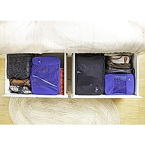 Eagle Creek Pack-It Original Medium Packing Cubes for Suitcases - Durable Travel Organizer Bags for Luggage with Rugged Dual Zippers and Top Grab Handle, Black