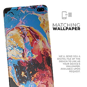 DesignSkinz Liquid Abstract Paint V31 Protective Vinyl Decal Wrap Skin Cover Compatible with The Samsung Galaxy S20 (Screen Trim & Back Glass Skin)