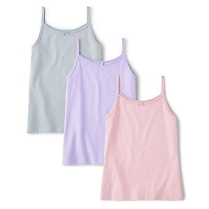 The Children's Place,Cotton Cami Tank Tops 3-Pack,LOVELY LAVENDER | SERENE BLUSH | SMOKY BLUE,XXLarge(16)
