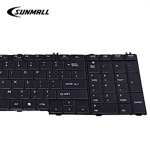 SUNMALL Keyboard Replacement Compatible with Toshiba Satellite C650 C650D C655 C655D C660 C660D C665 C665D L550 L550D L650 L650D L655 L655D L670 L670D L675 L675D L770 L750D L755 B350 Series Laptop
