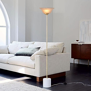 SHENGQINGTOP 12"D Alabaster Glass Domed Shade with 1.65" Opening, Pendant Light Cover, Lighting Fixture Replacement