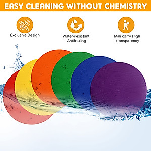 Haull 60 Pcs Spot Markers Floor Spots with Bag Non Slip Vinyl Poly Dots Spots Markers for Gym Floor Basketball Football Soccer Sports Speed Agility Training Gym Dance Classroom Org (Number,9 Inch)