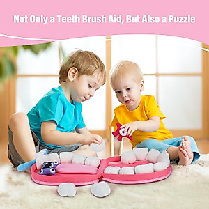 vocheer Educational Plush Toy, Preschool Montessori Educational Toys for Kids, Teaching Kid How to Protect Teeth and Learning What in Their Oral