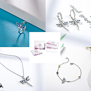 AOBOCO Sterling Silver Dragonfly Bracelet Embellished with Crystals from Austria, Adorable Insects in The Garden Series, Anniversary Birthday Multicolor Dragonfly Jewelry Gifts for Women-1