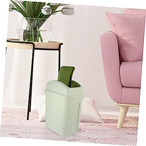 Shake Lid Trash Can Household Trash Can Thicken Garbage Bucket Plastic Trash Can Thicken Trash Bucket Restroom Trash Can Small Trash Can with Flip Lid Trash Cans with Lids Trashcan