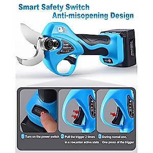 Cordless Electric Pruning Shears 32mm,16.8V Rechargeable Pruner Garden Shears Lightweight Branch Cutter with Backup Battery Powered and Portable Case (Size : Without Extension bar)