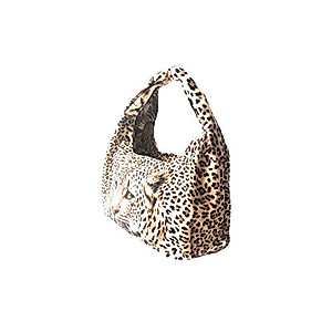 Lee Sands Women's Leopard Hobo Bag 17"W x 17.5"H x 5"D Tan/Brown