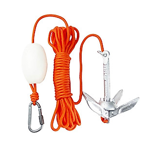 AITREASURE 65.6ft / 6 mm Floating Rope for Boat Water Tow Rope with Hooks Throwable Flotation Device Water Rescue Safety Equipment for Boating Swimming Pool