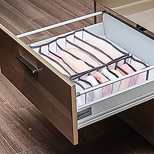 Underwear Storage Compartment - Libara, Foldable Underwear Drawer Organizer Set, Closet Storage Grid Divider Boxes