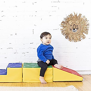 ECR4Kids SoftZone Junior Little Me Climb Crawl and Slide, Beginner Playset, Assorted, 3-Piece
