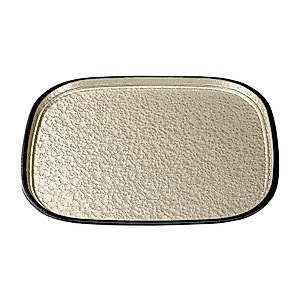 Fukui Craft 17416310 Shaku 4 Oval Tray, Champagne Gold, Aqua Tenkoku SL