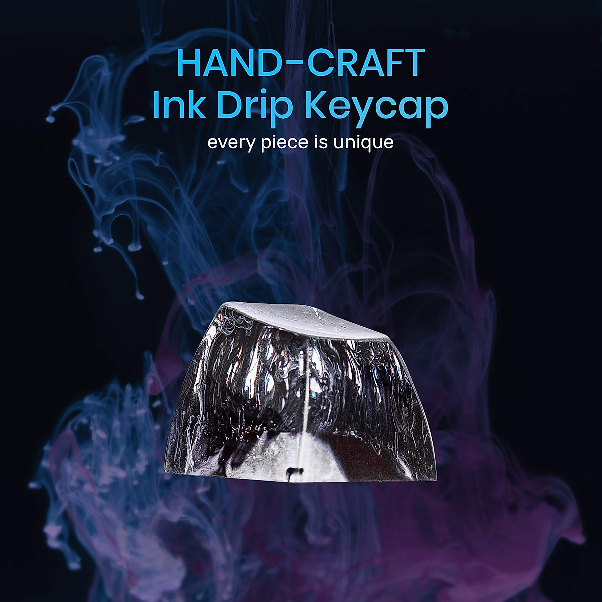 IFYOO Chinse Ink Style Resin Keycaps, Creative DIY Handmade Personalized Customized Translucent for Mechanical Gaming Keyboard SA Keyboard Key Caps