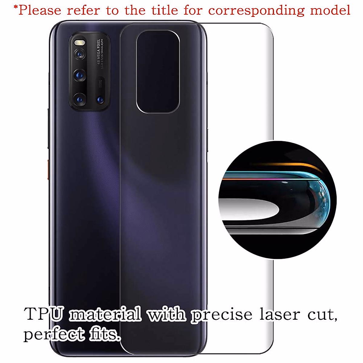 Puccy 2 Pack Back Screen Protector Film, compatible with Oppo Reno 2 TPU Guard Cover （ Not Tempered Glass/Not Front Screen Protectors）