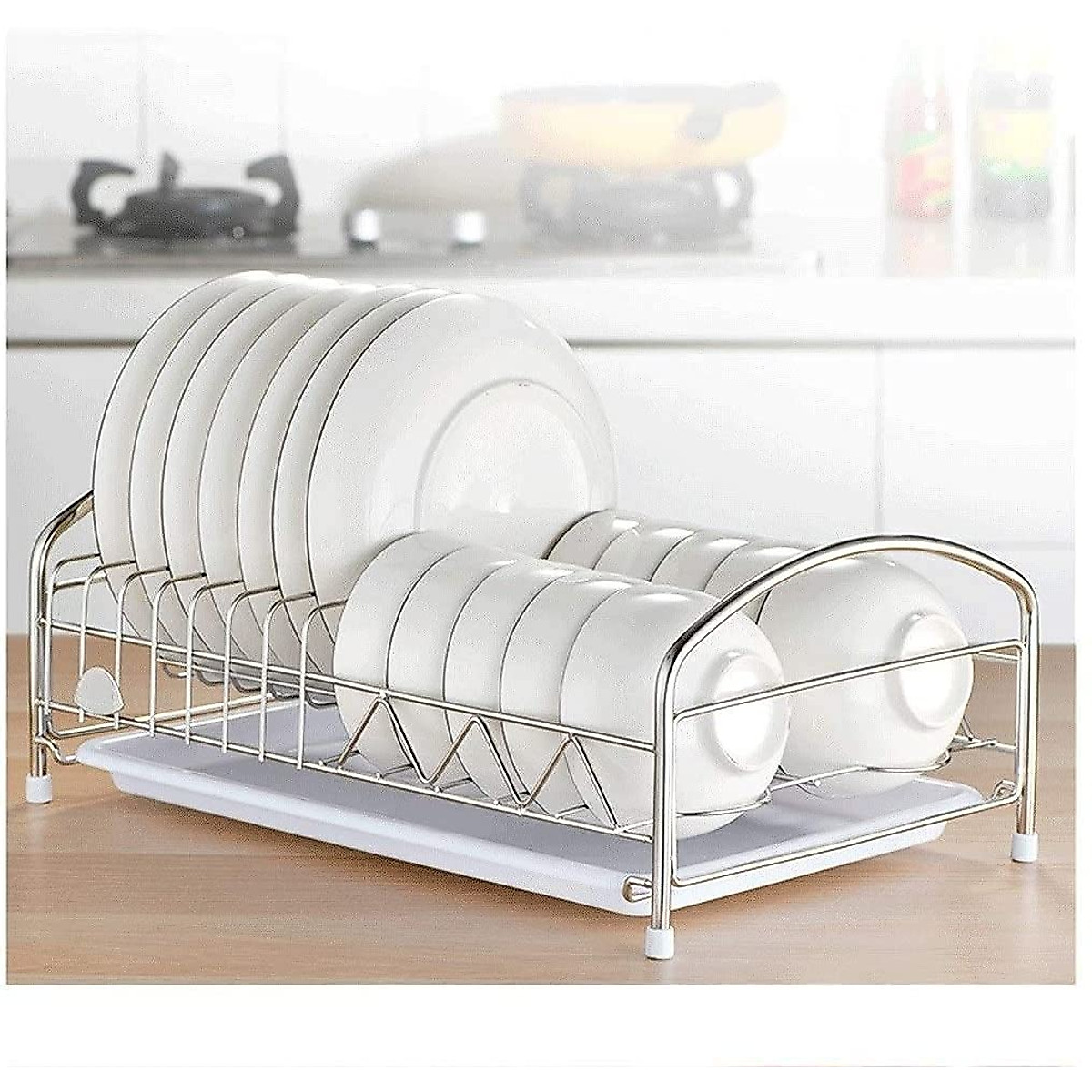 Plate Rack Draining Dish Rack Dish Rack 304 Stainless Steel Dish Rack Removable Cutlery Holders Dishware Dish Chopsticks Cutlery Pan Plate Holder