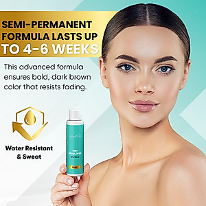 Professional Tint Kit Medium Brown Semi-Permanent 40 Applications Lasts 4-6 Weeks Spot Coloring Set Waterproof