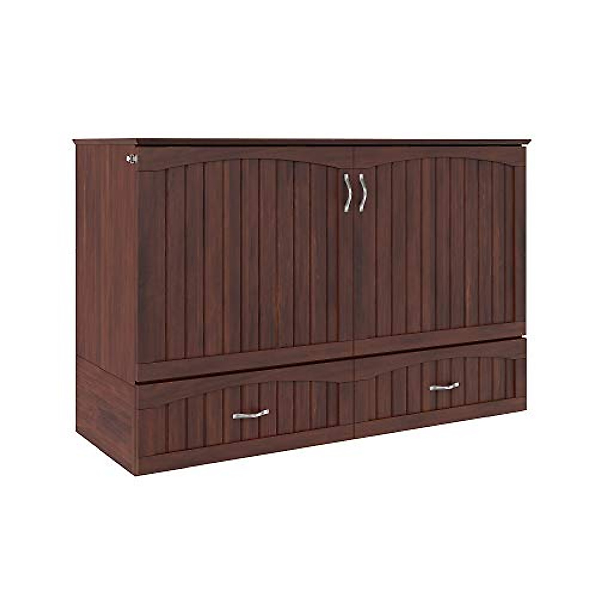 AFI Southampton Murphy Bed Chest with Charging Station, Queen, Walnut