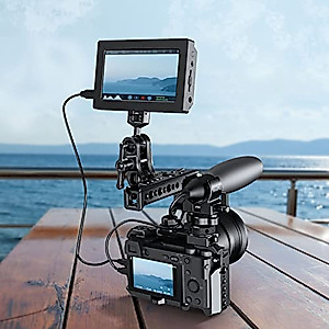 SmallRig Shotgun Microphone Holder (Cold Shoe) , Built-in Soft Silicone, Bumps and Noises Absorption BSM2352