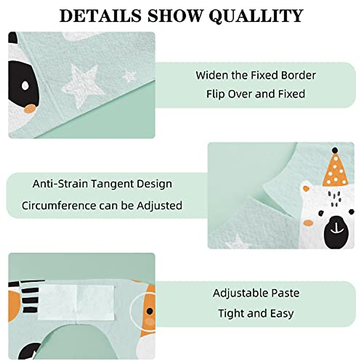 Cosermart Disposable Baby Bibs 50pcs Disposable Travel Feeding Bibs with Food Catcher, Waterproof Individual Packed Eating Bibs For Kids Toddler Infant(Animal)