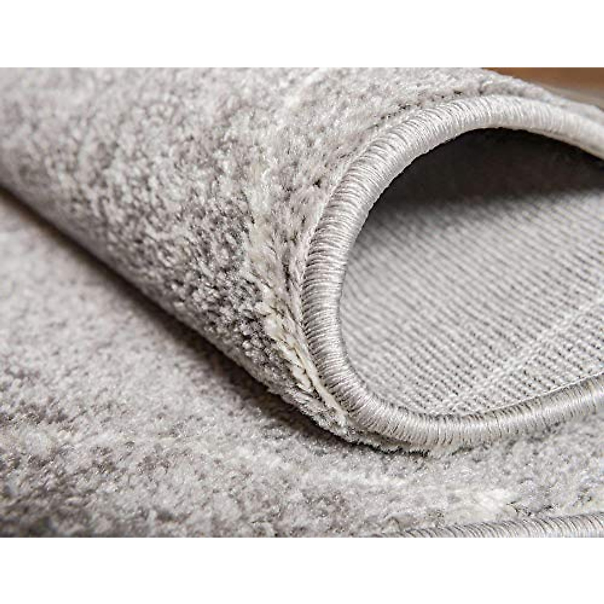 Unique Loom Trellis Frieze Collection Area Rug - Geometric (5' 1" Round, Light Gray/ Ivory)