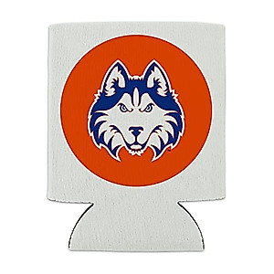 Houston Baptist University Secondary Logo Can Cooler - Drink Sleeve Hugger Collapsible Insulator - Beverage Insulated Holder