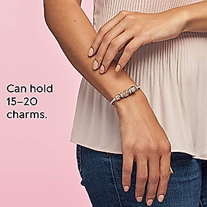 Pandora Jewelry Moments Snake Chain Charm Rose Bracelet, 7.1"