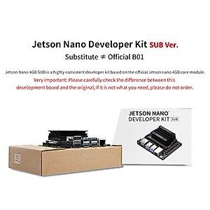 XiaoR Geek Jetson Nano 4GB Developer Kit SUB with 16G eMMC, SD Card Slot, Based on Official Jetson Nano 4GB Core Module Expansion Kit Alternative Solution of B01 Kit (Jetson Nano 4GB SUB)