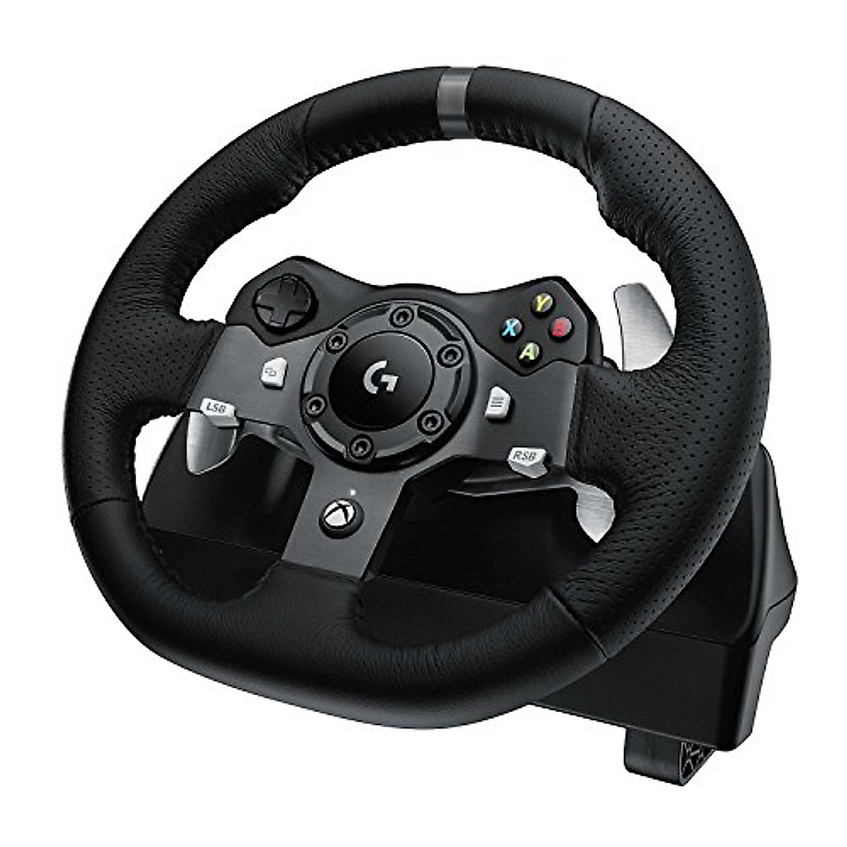 logitech G920 Dual-motor Feedback Driving Force USB Racing Wheel with Responsive Pedals for Xbox One (Renewed)