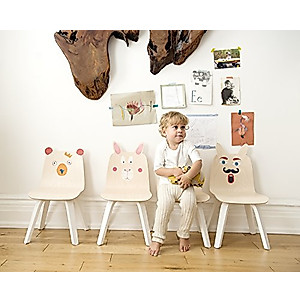 OEUF Bear Play Chairs and Table Set in Birch