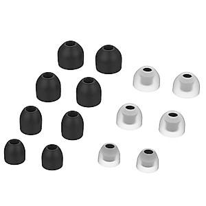 14Pcs Replacement Ear Tips Compatible with Sony WF-1000XM3 WF-1000XM4 Earbuds Soft Silicone Ear Tips (Black)