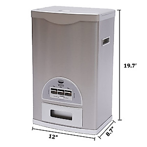 LOYALHEARTDY Automatic Rice Dispenser, Grain Storage Box Rice Storage Container Kitchen Storage Container Sealed Bulk Food Container Storage with Lid for Kitchen Organization and Storage